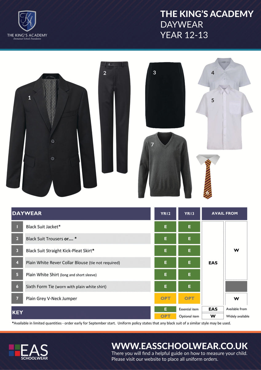 King's Sixth Form Tie – EAS Schoolwear Uniform Shop
